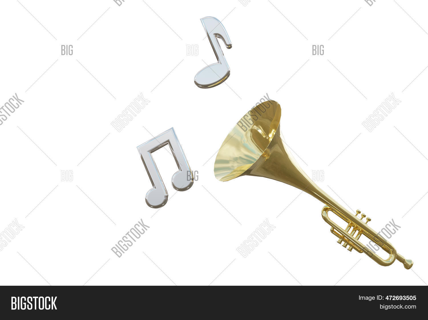 Trumpet Music Notes Image & Photo (Free Trial) | Bigstock