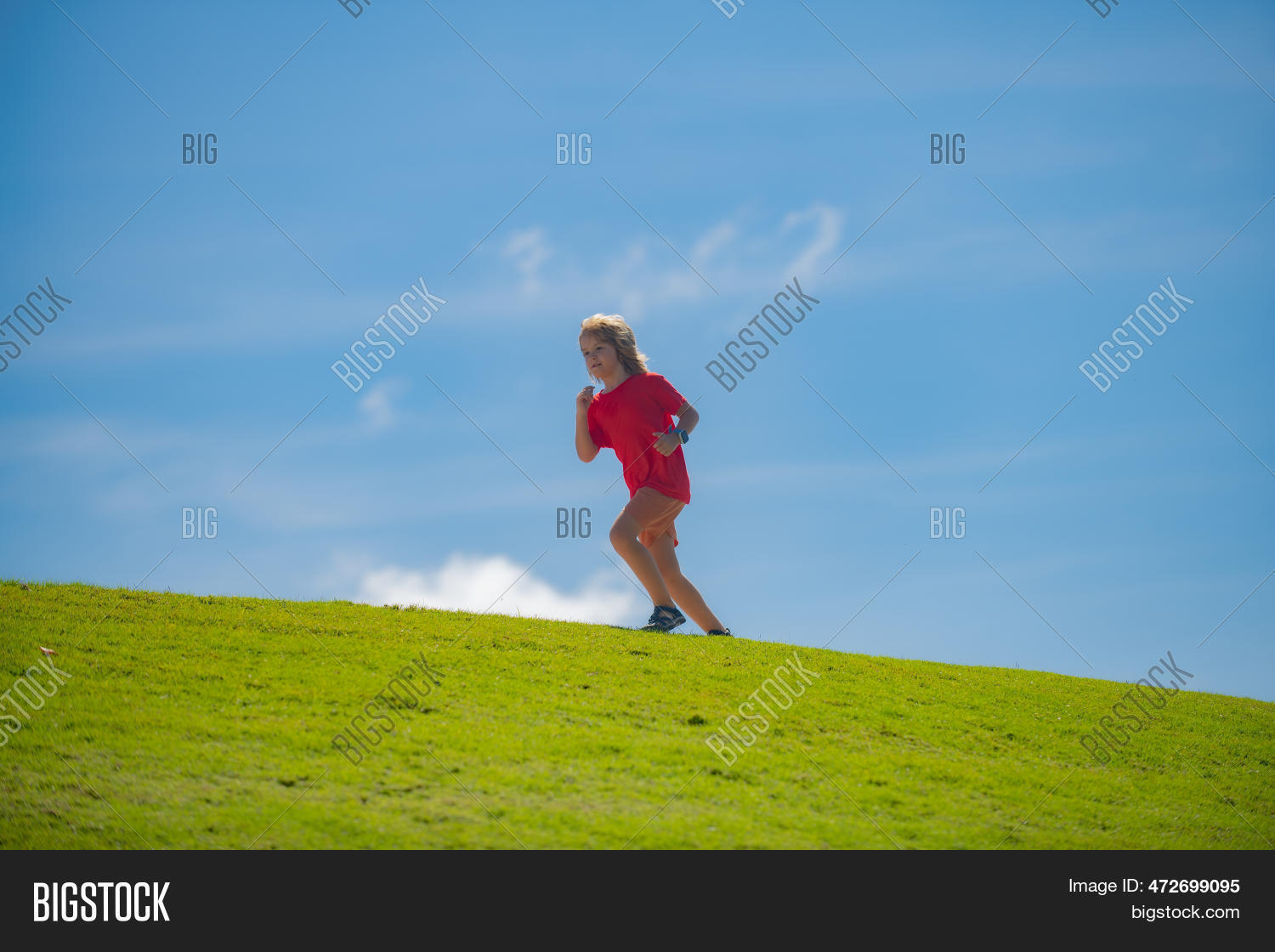 Cute Boy Running Image & Photo (Free Trial) | Bigstock