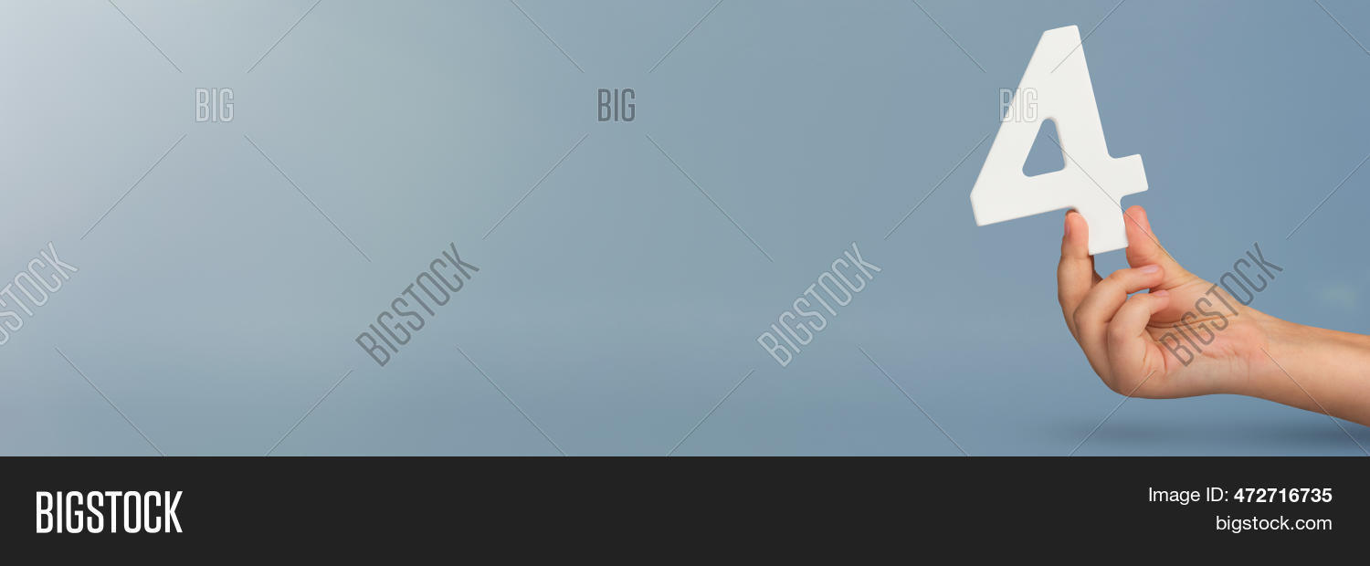 Number Four Hand. Hand Image & Photo (Free Trial) | Bigstock