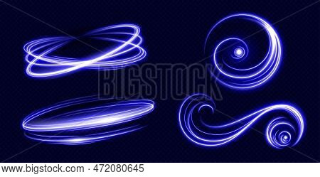 Set Neon Blue Vector & Photo (Free Trial) | Bigstock