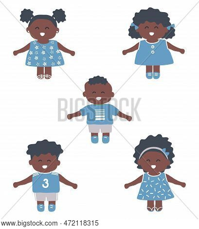 Set. Black Children. Vector & Photo (Free Trial) | Bigstock