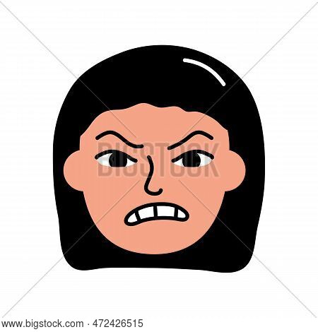 Angry Girl Avatar. Vector & Photo (Free Trial) | Bigstock