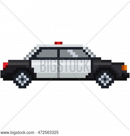 Pixel Art Police Car Vector & Photo (Free Trial) | Bigstock