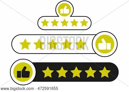Five Star Rating Set Vector & Photo (Free Trial) | Bigstock