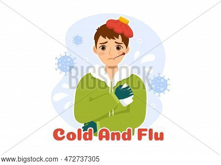 Sick Person Flu Cold Vector & Photo (Free Trial) | Bigstock