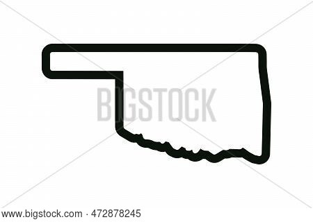 Oklahoma Outline Vector & Photo (Free Trial) | Bigstock