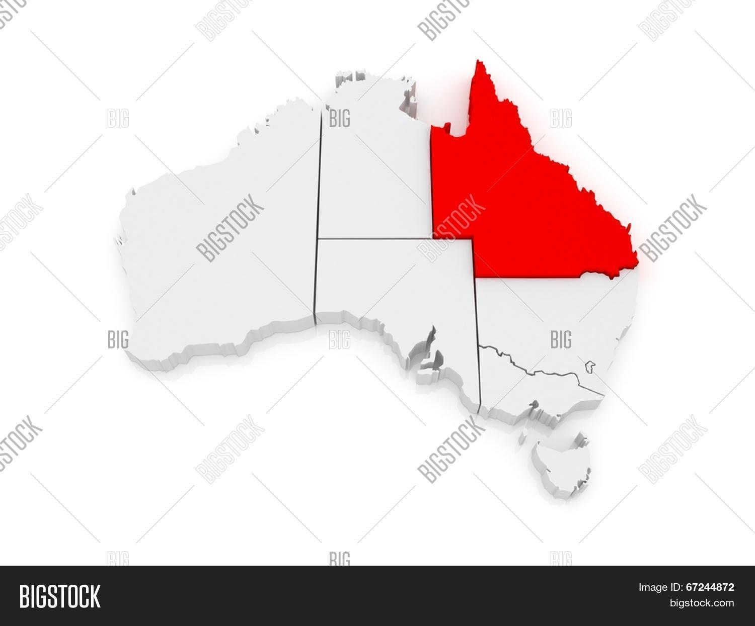 Map Queensland. Image & Photo (Free Trial) | Bigstock