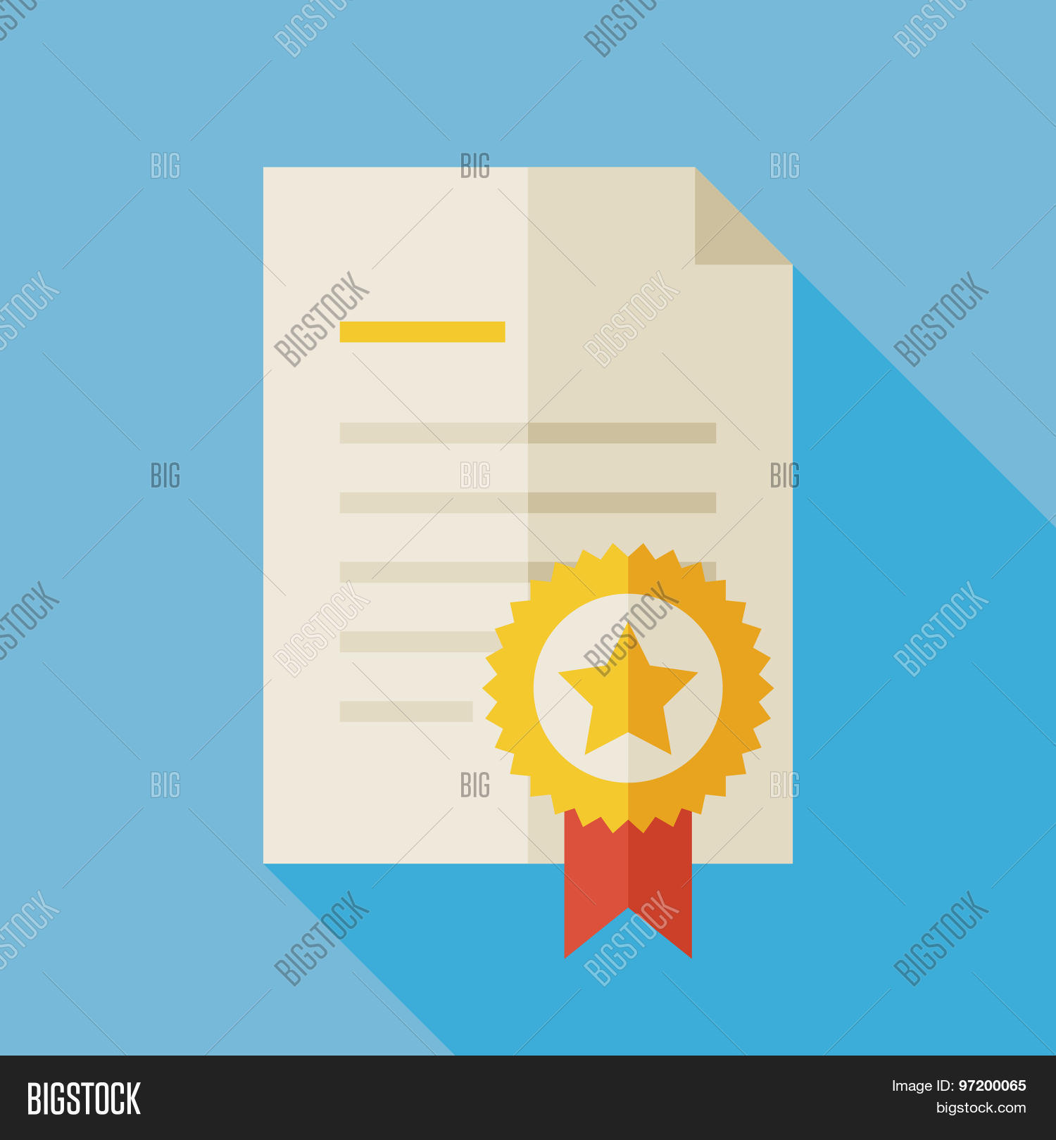 Flat Award Diploma Vector & Photo (Free Trial) | Bigstock