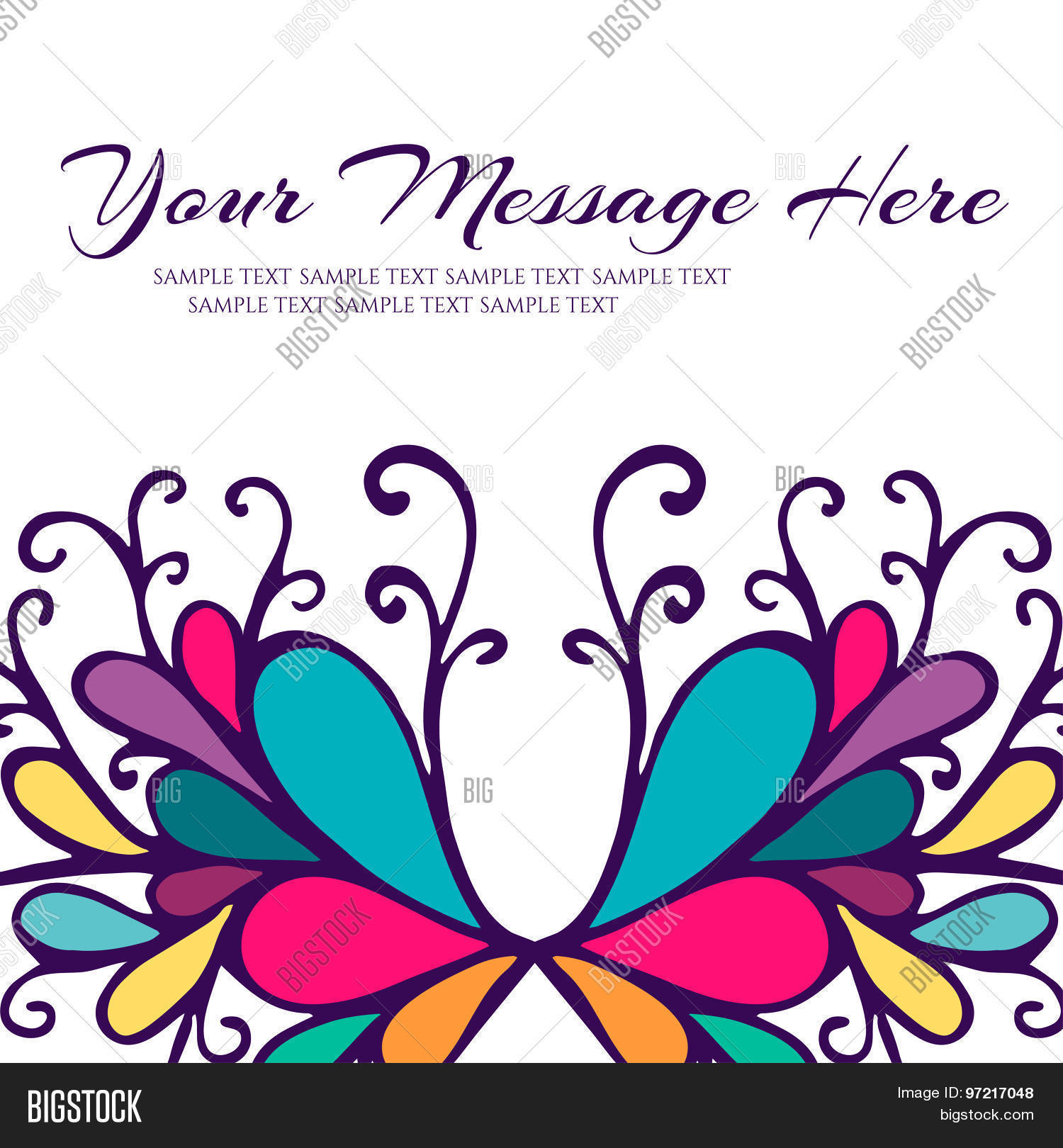 Bright Card. Abstract Vector & Photo (Free Trial) | Bigstock