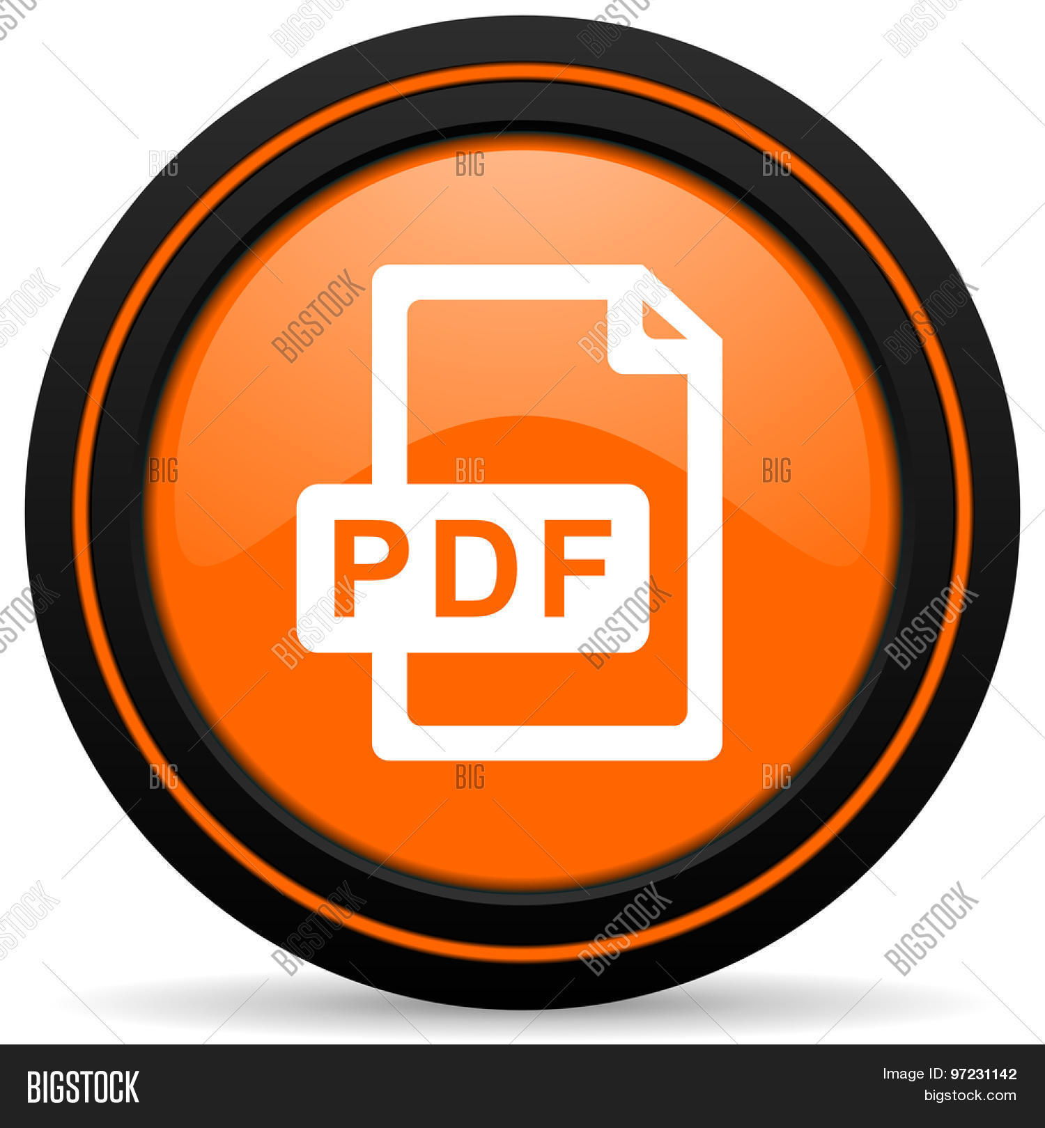 Pdf File Orange Icon Image & Photo (Free Trial) | Bigstock