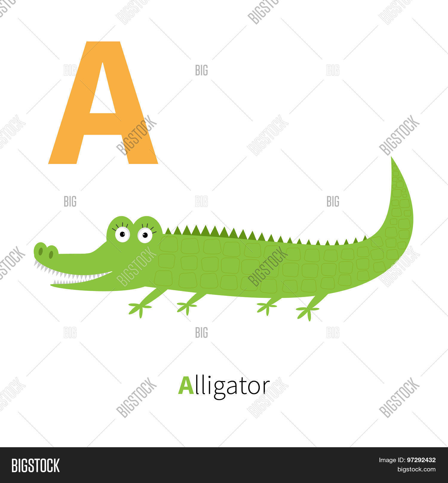 Letter Alligator Zoo Vector & Photo (Free Trial) | Bigstock