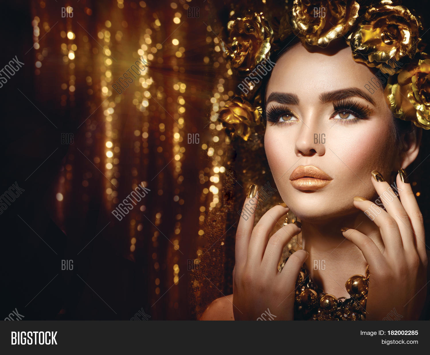 Gold Woman Holiday Image & Photo (Free Trial) | Bigstock