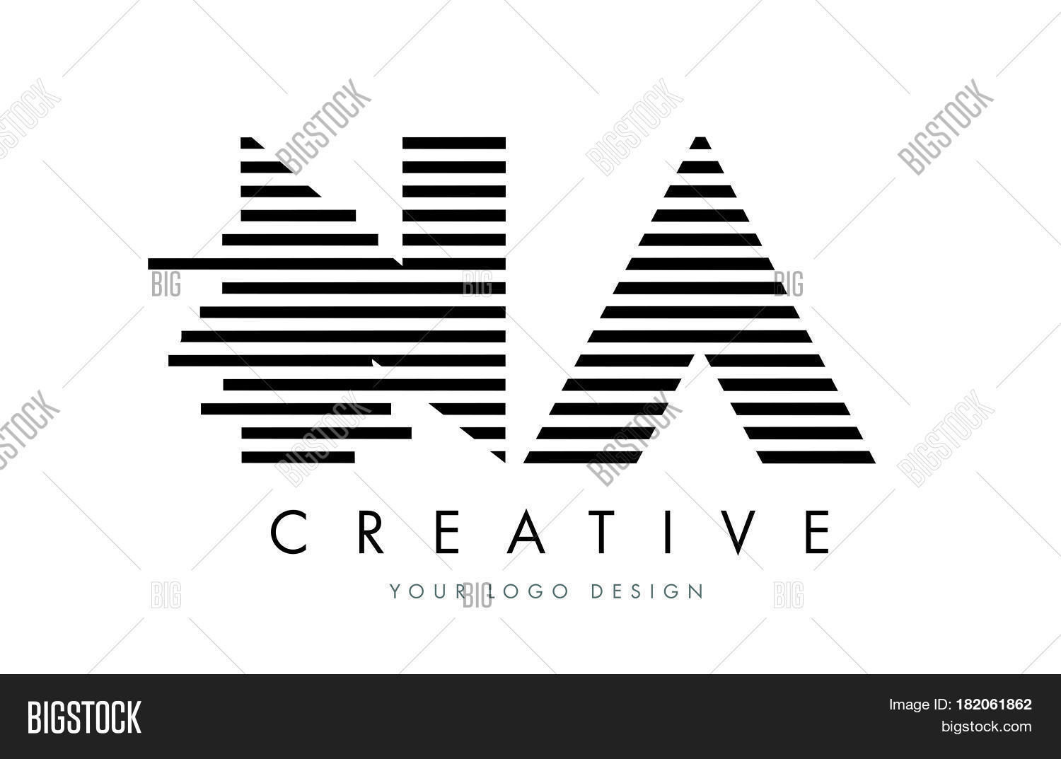 Na N Zebra Letter Vector & Photo (Free Trial) | Bigstock