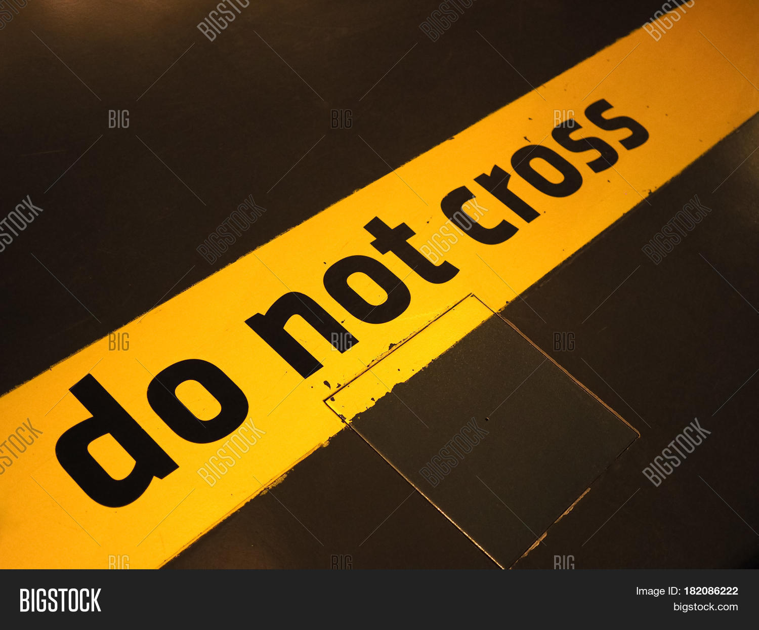 Do Not Cross Sign Image & Photo (Free Trial) | Bigstock