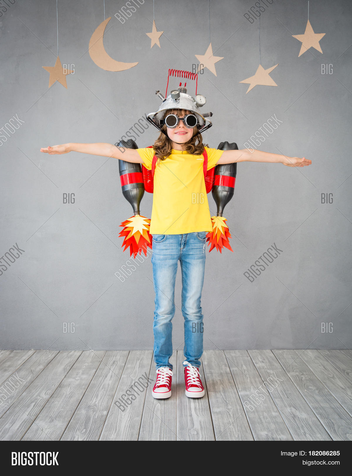 Kid Playing Jet Pack Image & Photo (Free Trial) | Bigstock
