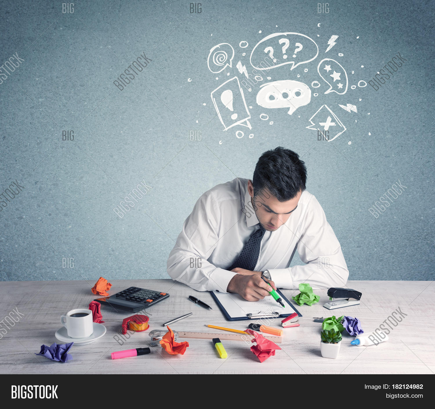Confused Office Worker Image & Photo (Free Trial) | Bigstock