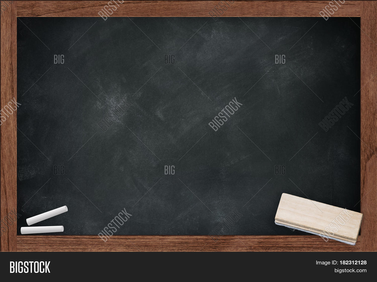 Empty Chalkboard Chalk Image & Photo (Free Trial) | Bigstock