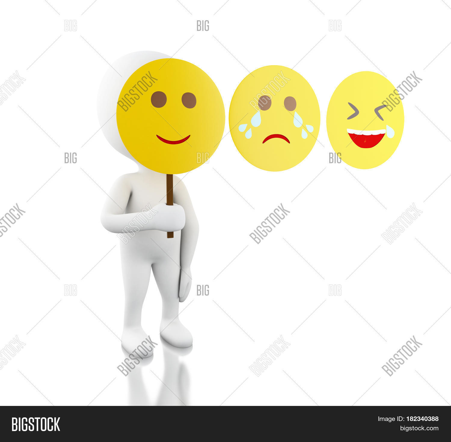 3D White People Sad, Image & Photo (Free Trial) | Bigstock
