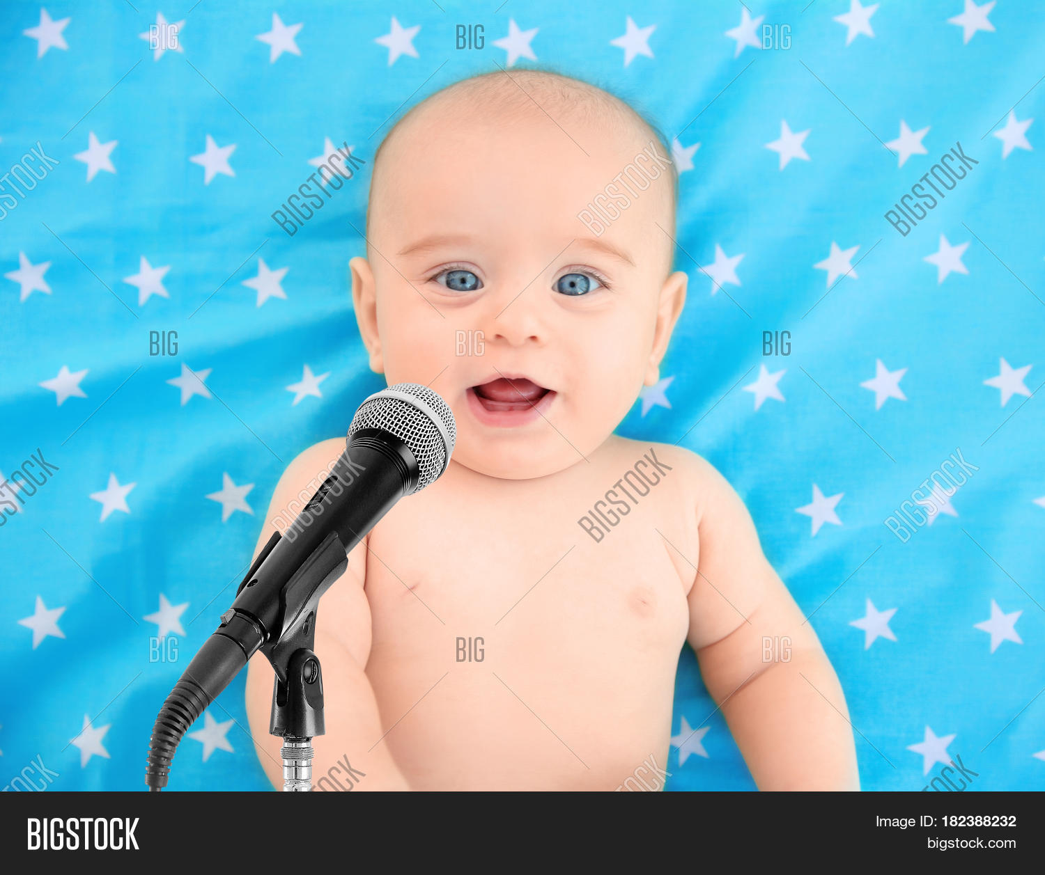 Cute Baby Microphone Image & Photo (Free Trial) | Bigstock