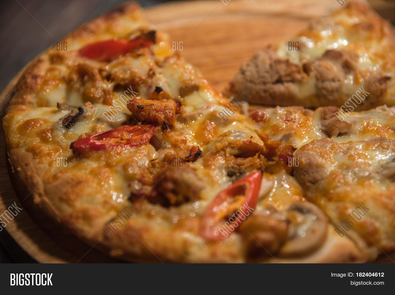 Pizza Served On Wooden Image & Photo (Free Trial) | Bigstock