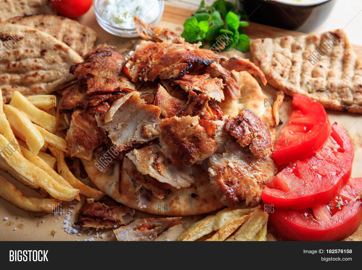 Greek Gyros Dish On Image & Photo (Free Trial) | Bigstock