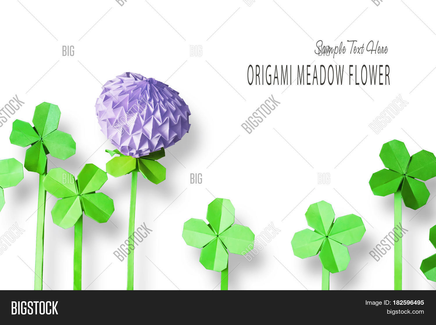 Origami Flower Clover Image & Photo (Free Trial) | Bigstock