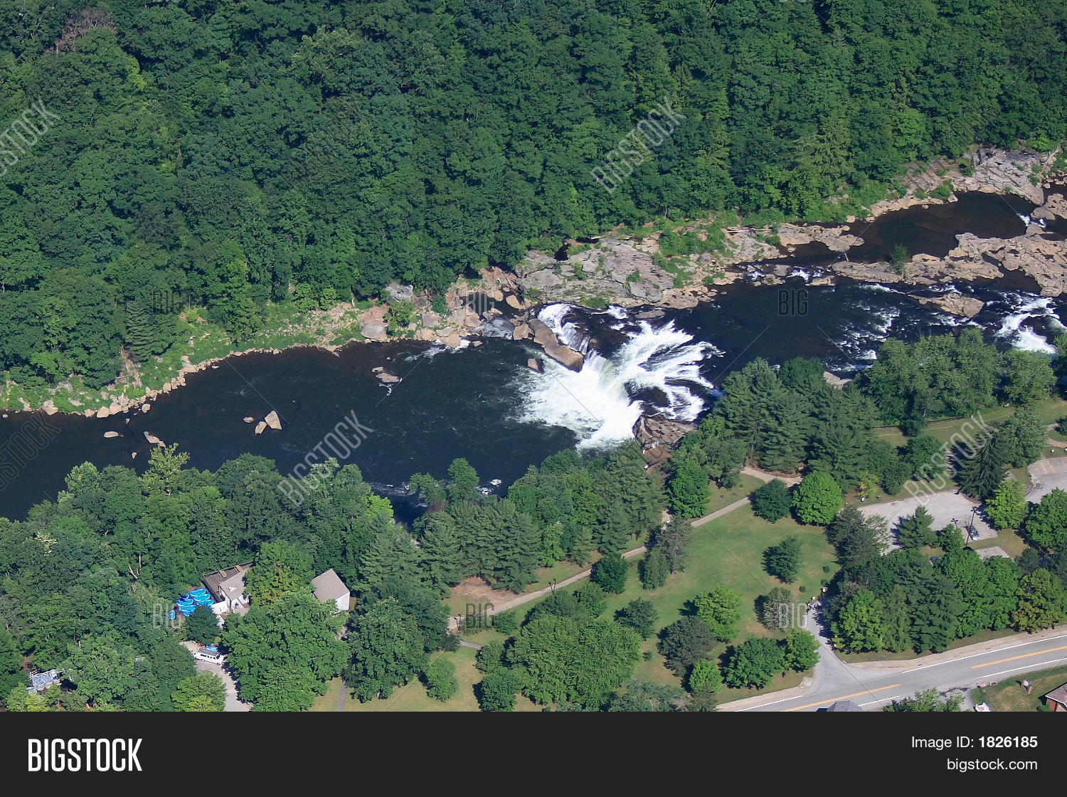 Aerial View Waterfall Image & Photo (Free Trial) | Bigstock