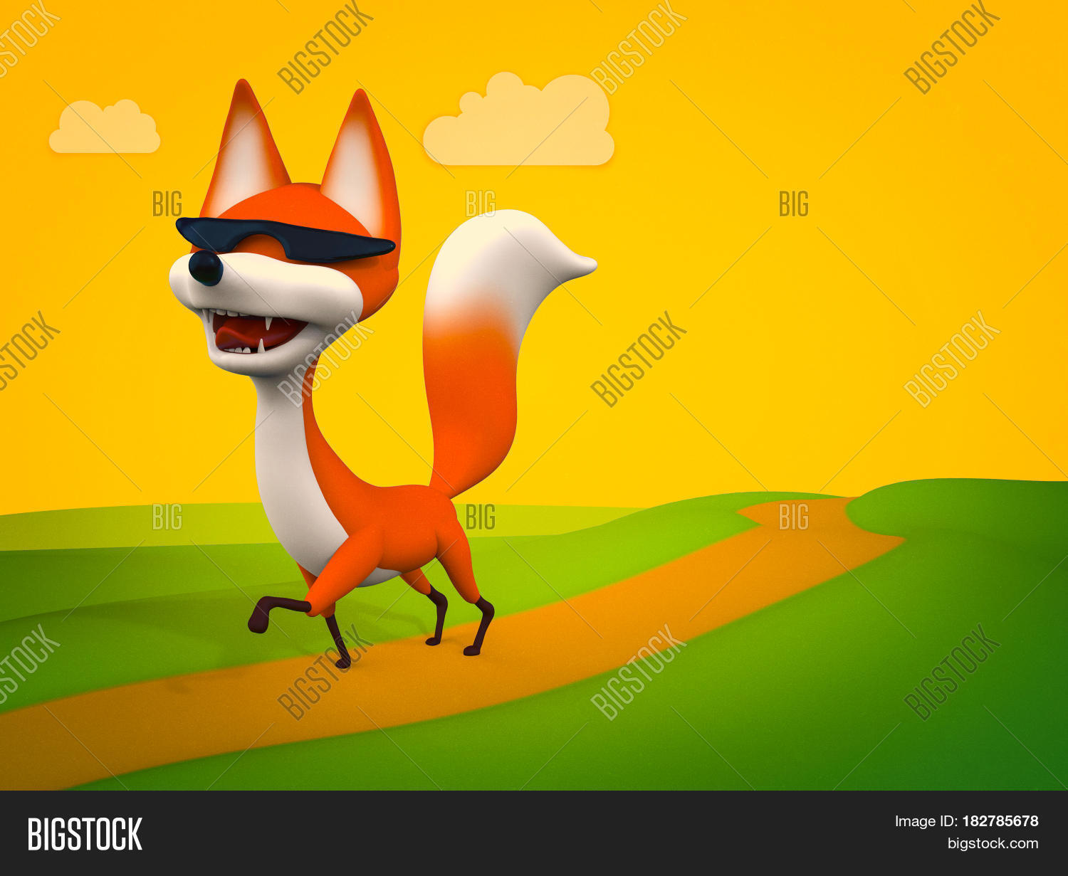Walking Fox, Cartoon Image & Photo (Free Trial) | Bigstock