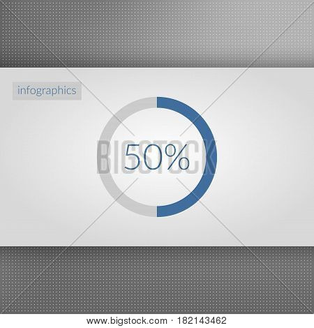 50 Percent Pie Chart Vector & Photo (Free Trial) | Bigstock