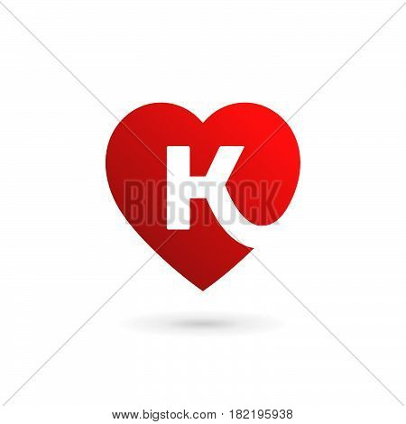 Letter K Heart Logo Vector & Photo (Free Trial) | Bigstock