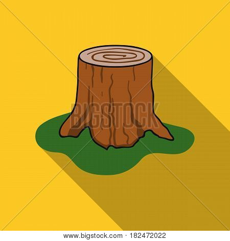 Tree Stump Icon Flat Vector & Photo (Free Trial) | Bigstock