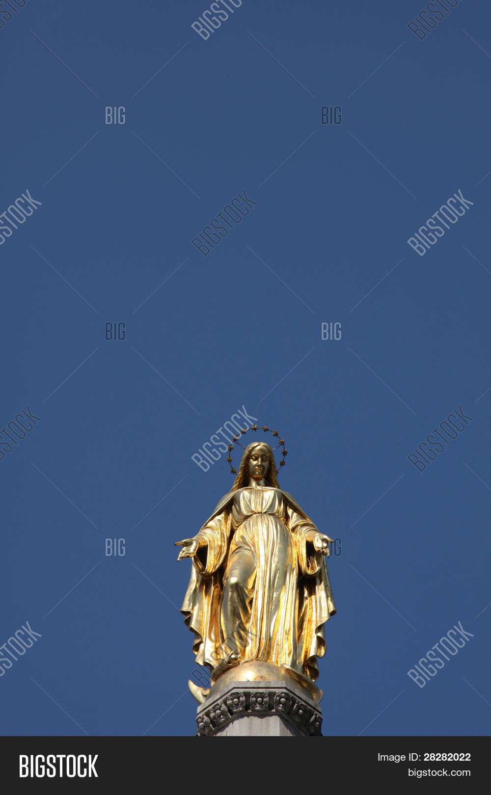 Golden Statue Virgin Image & Photo (Free Trial) | Bigstock