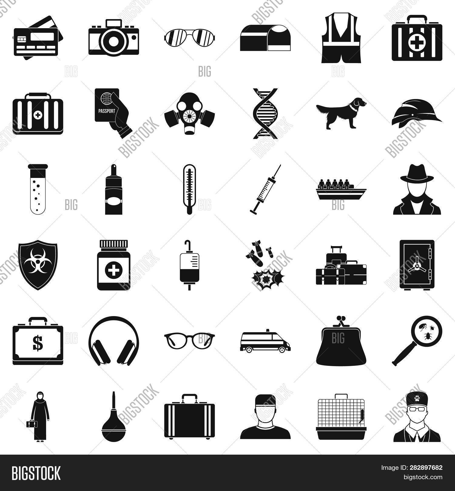 Incident Icons Set. Image & Photo (Free Trial) | Bigstock