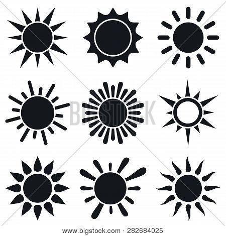 Set Vector Black Sun Vector & Photo (Free Trial) | Bigstock