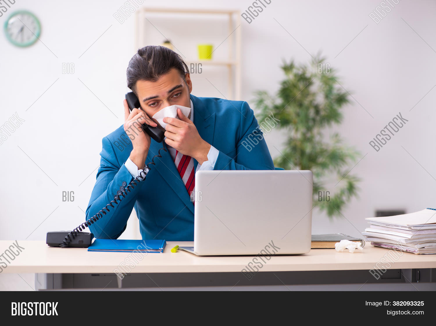Sick Male Employee Image & Photo (Free Trial) | Bigstock