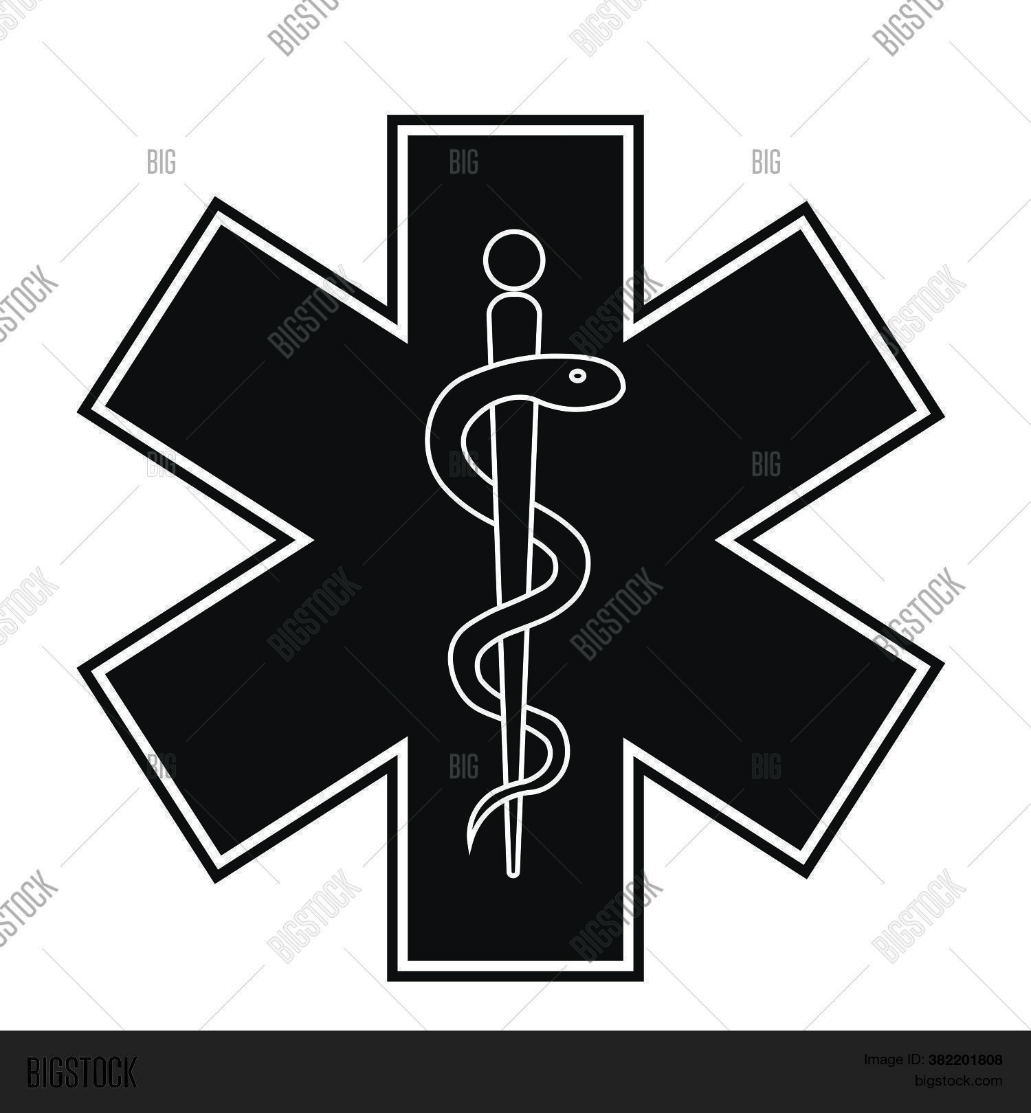 Medical Sign Star Vector & Photo (Free Trial) | Bigstock