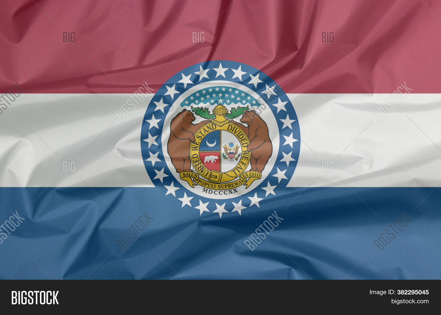 Fabric Flag Missouri. Image & Photo (Free Trial) | Bigstock