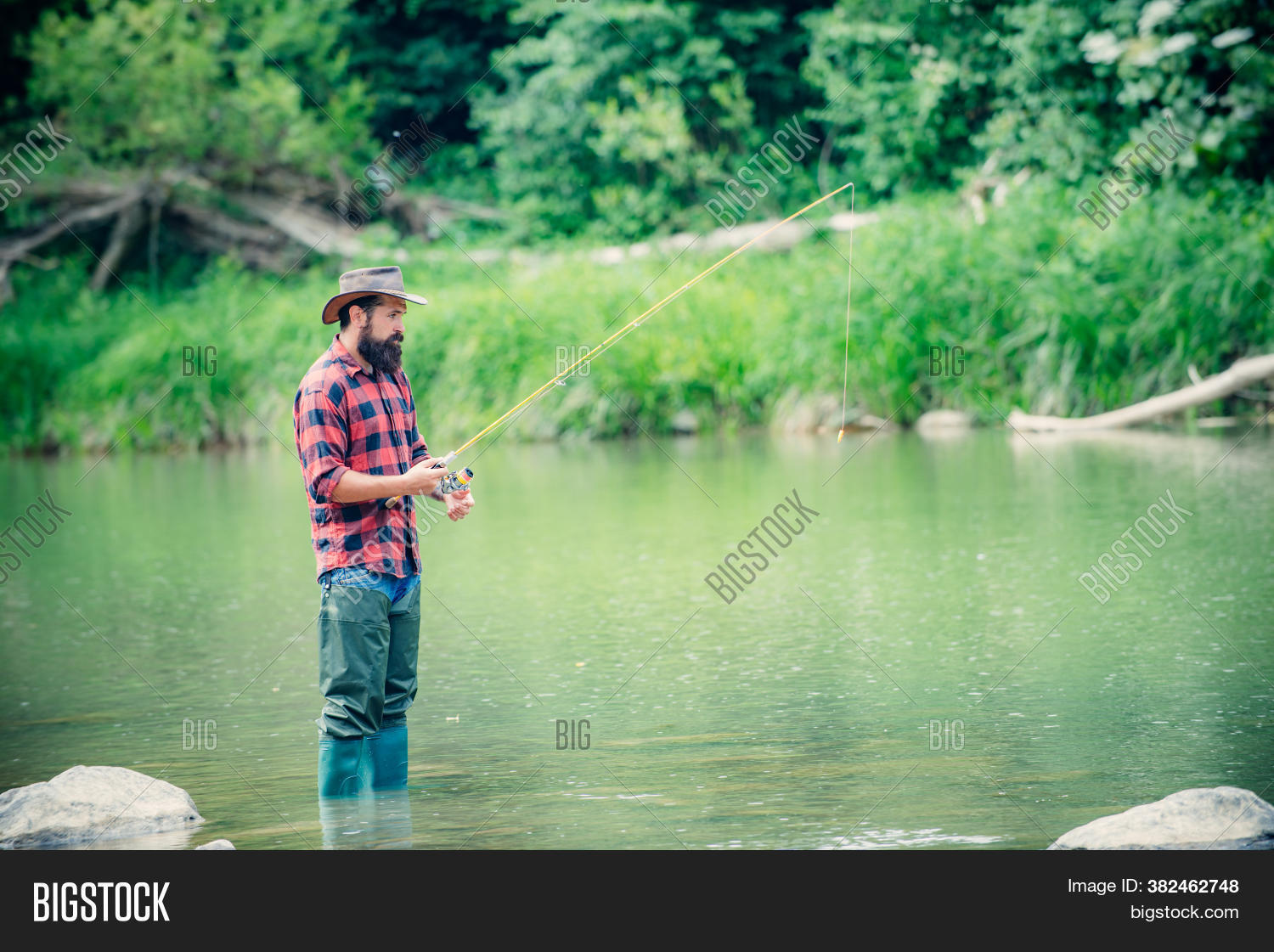 Nice Day Fishing. Male Image & Photo (Free Trial) | Bigstock