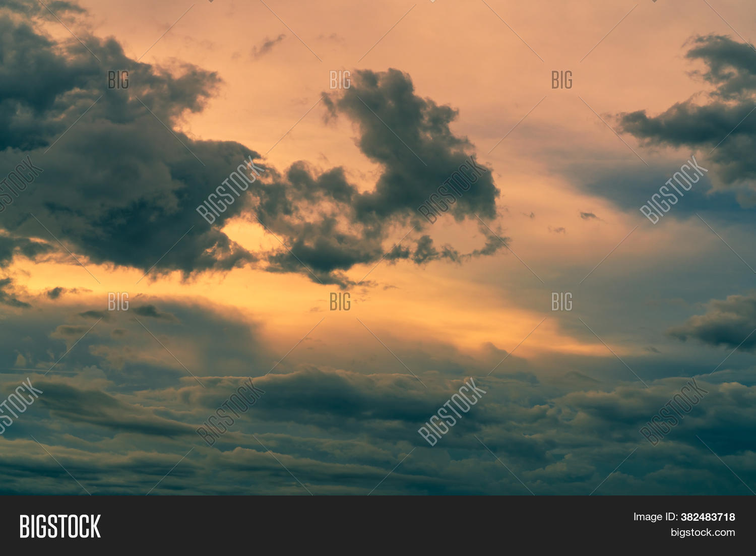 Sunset Sky Gray Golden Image & Photo (Free Trial) | Bigstock