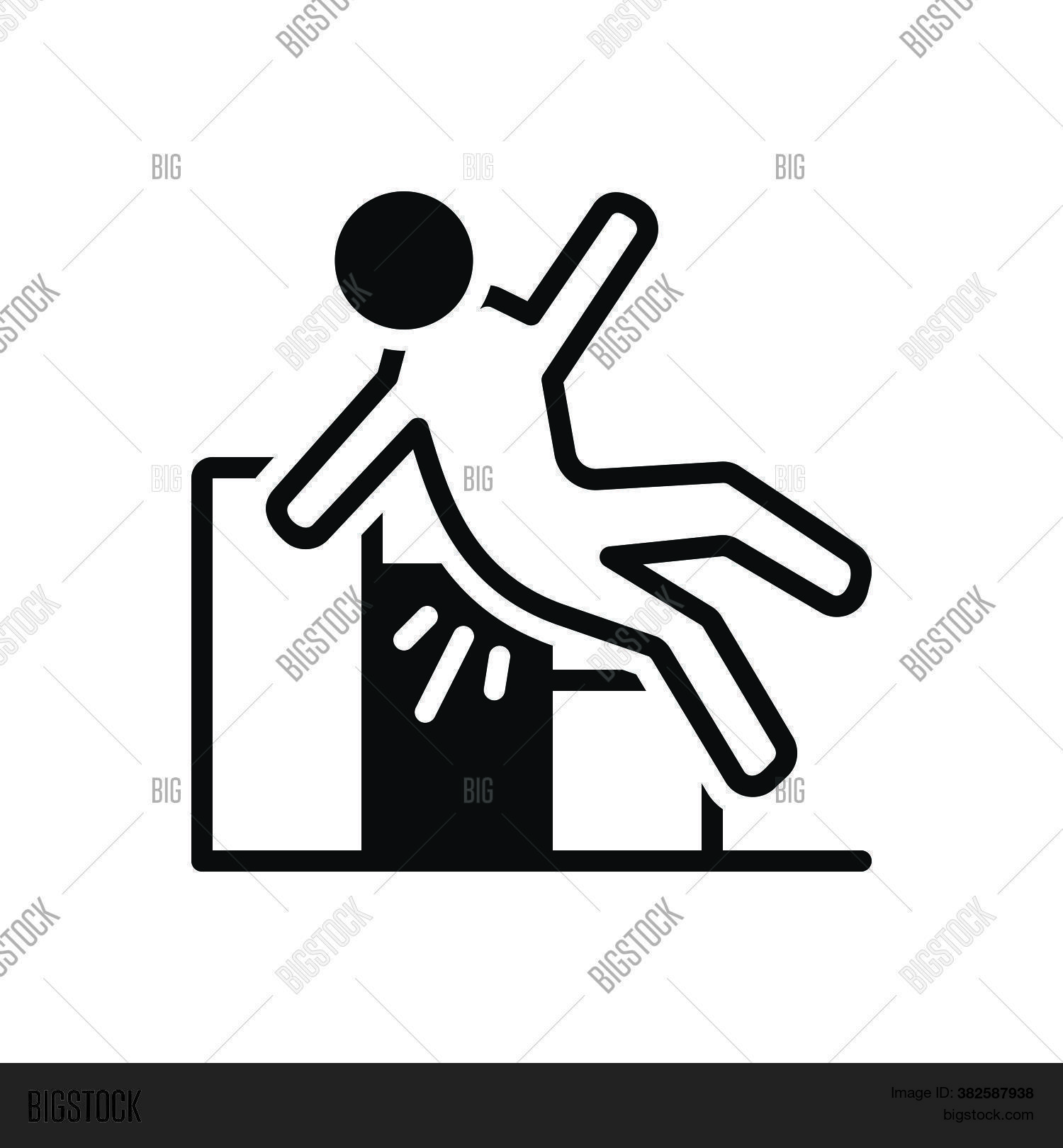 Black Solid Icon Fall Vector & Photo (Free Trial) | Bigstock