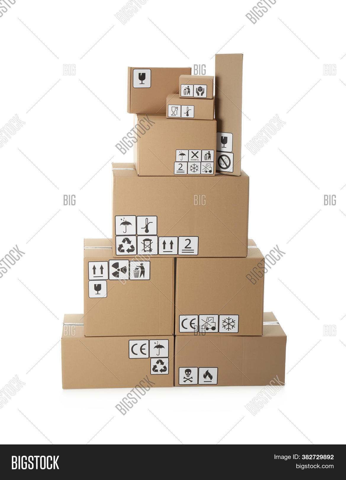 Stack Cardboard Boxes Image & Photo (Free Trial) | Bigstock