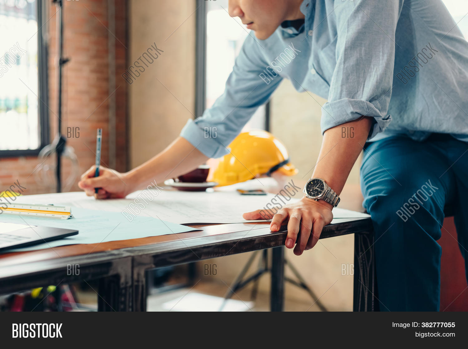 Engineers Holding Pen Image & Photo (Free Trial) | Bigstock
