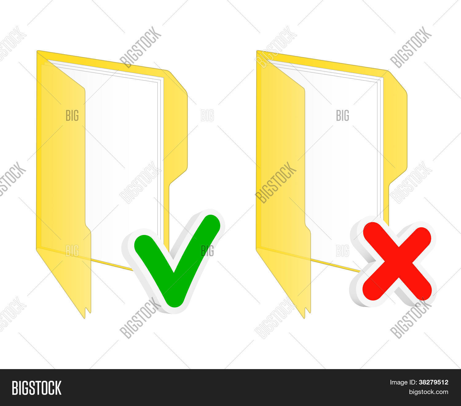 Checkbox Folder Icons Vector & Photo (Free Trial) | Bigstock