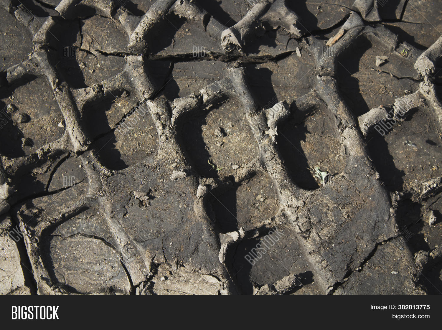 Tire Tracks On Ground Image & Photo (Free Trial) | Bigstock