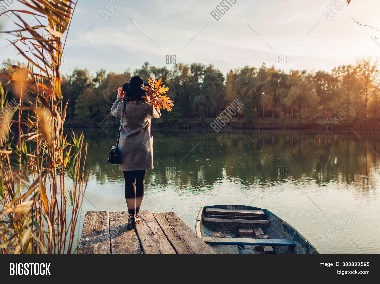 Woman Walking On Lake Image & Photo (Free Trial) | Bigstock