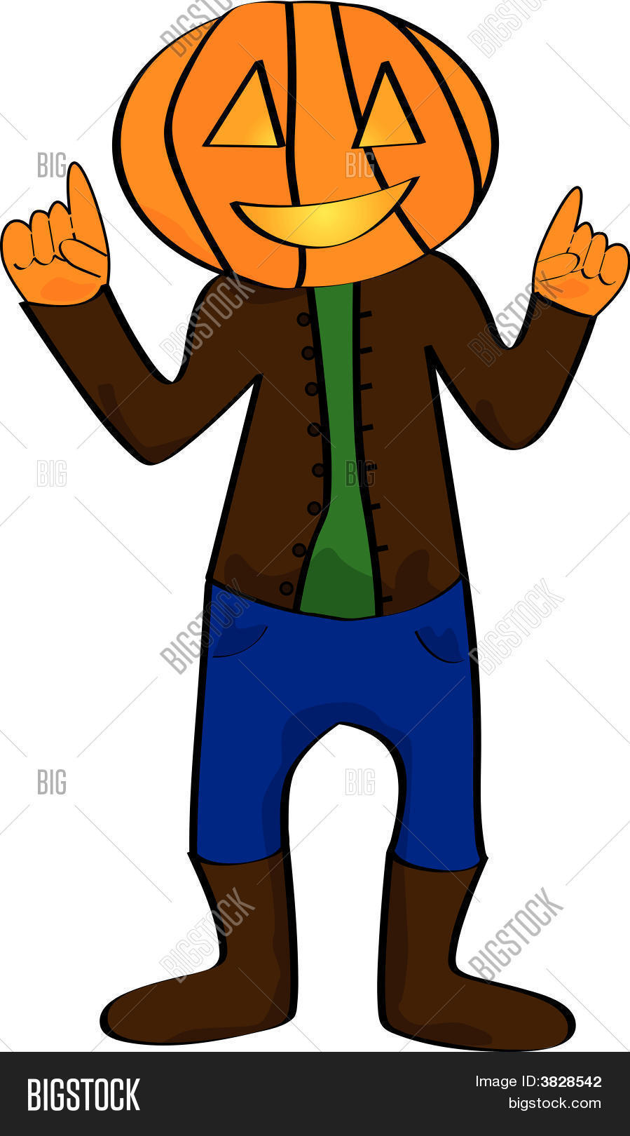 Pumpkin Man Vector & Photo (Free Trial) | Bigstock