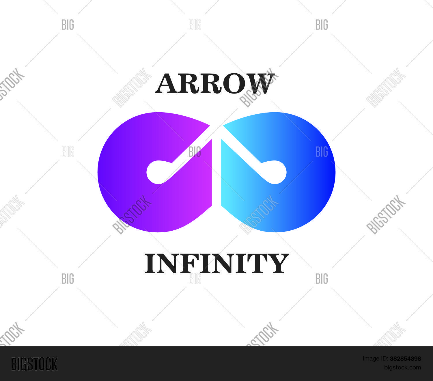 Infinity Arrow Design Vector & Photo (Free Trial) | Bigstock