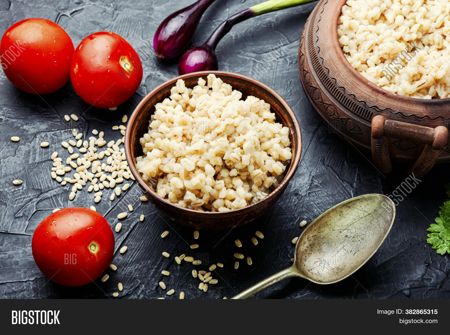 Boiled Pearl Barley On Image & Photo (Free Trial) | Bigstock
