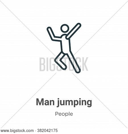 Man Jumping Icon Vector & Photo (Free Trial) | Bigstock