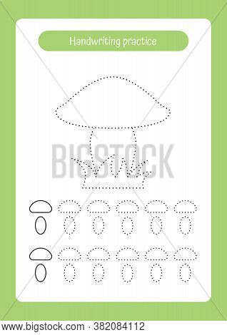 Mushroom. Trace Color Vector & Photo (Free Trial) | Bigstock